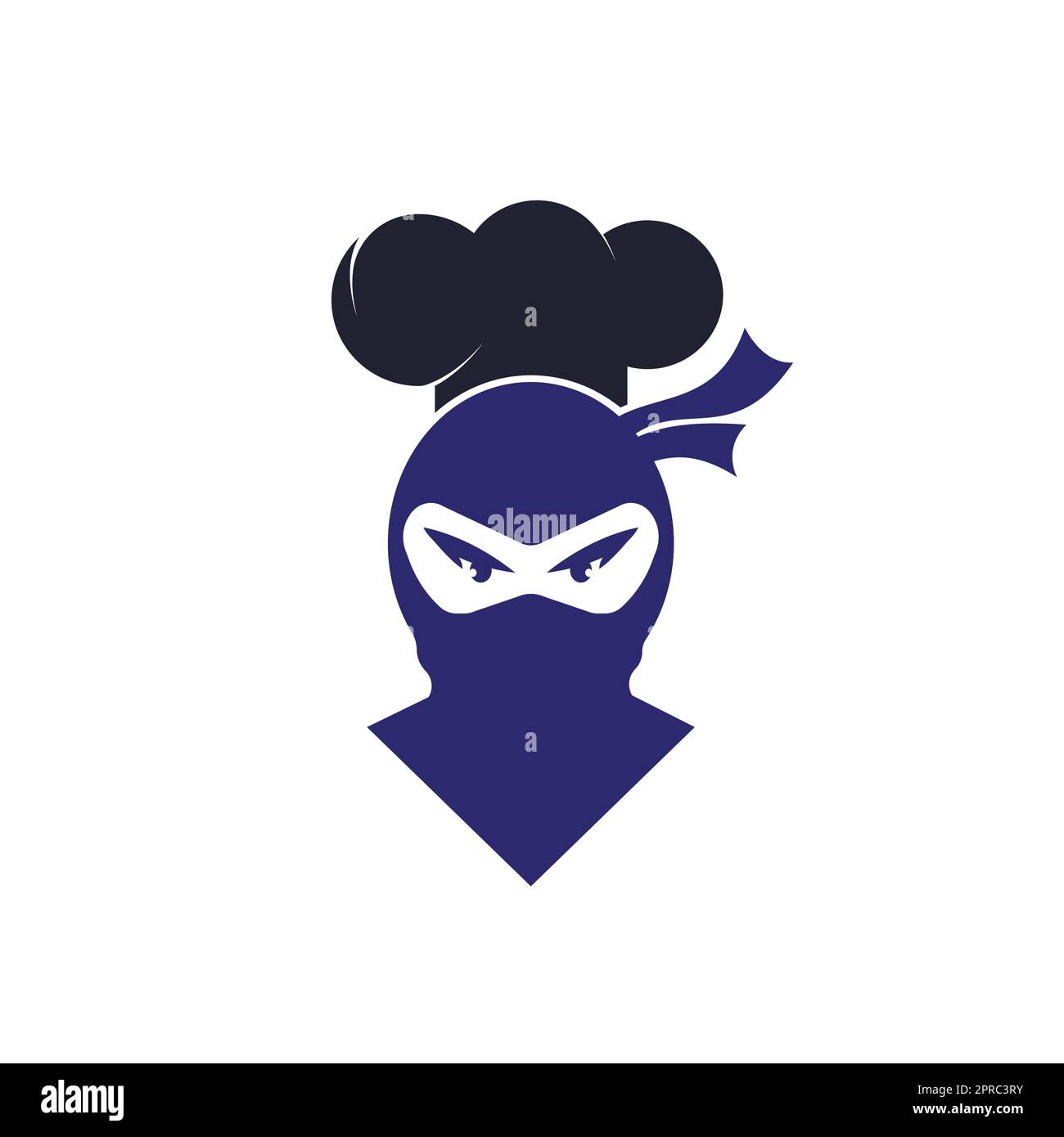 Ninja chef vector logo design. Ninja with chef hat icon Stock Vector ...