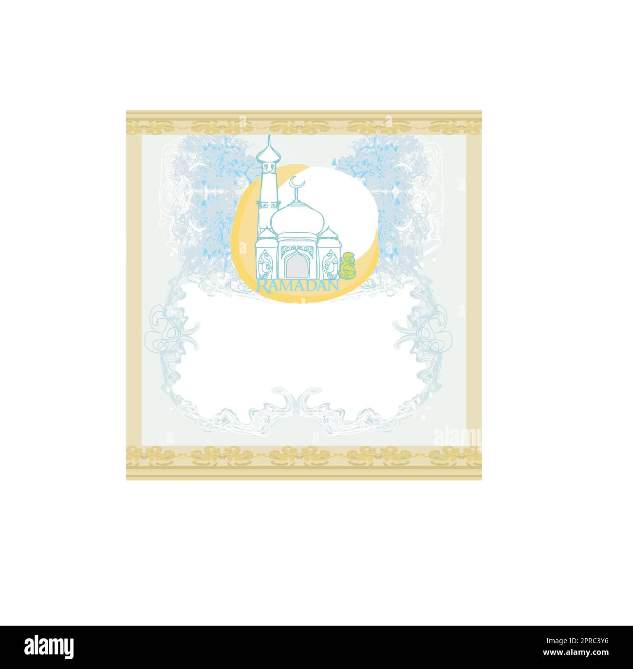 artistic pattern background with moon and mosque Stock Vector Image ...