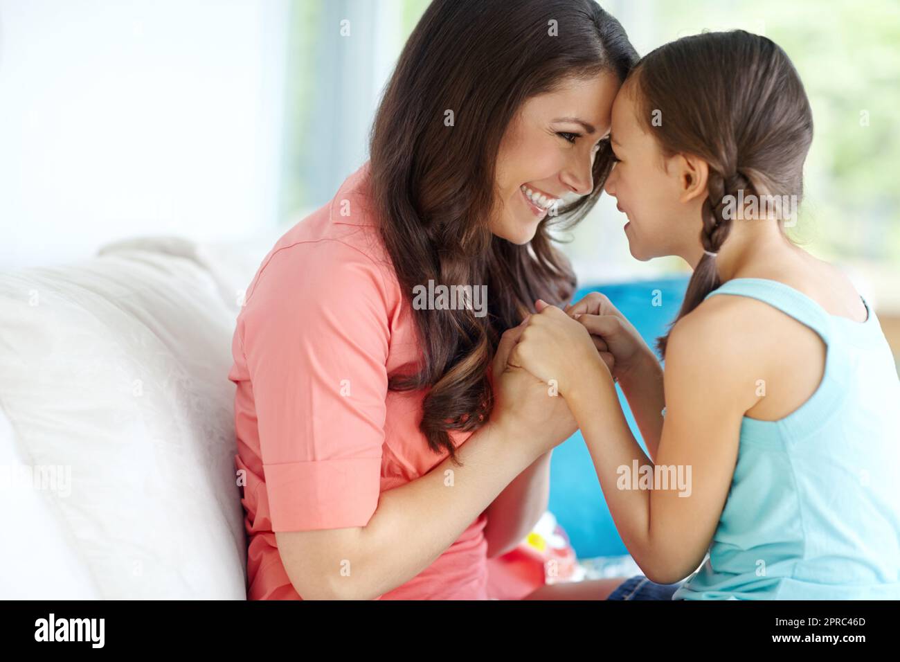 My Daughter Makes Me So Happy A Mother And Daughter Sitting On A Sofa