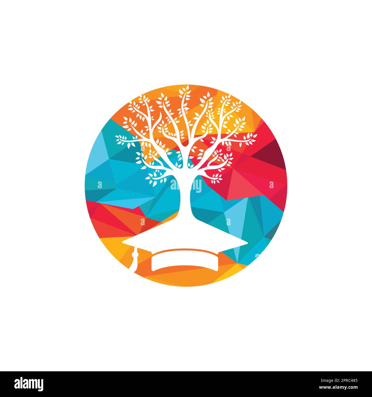 Creative modern nature Education logo design. Graduation cap and tree ...