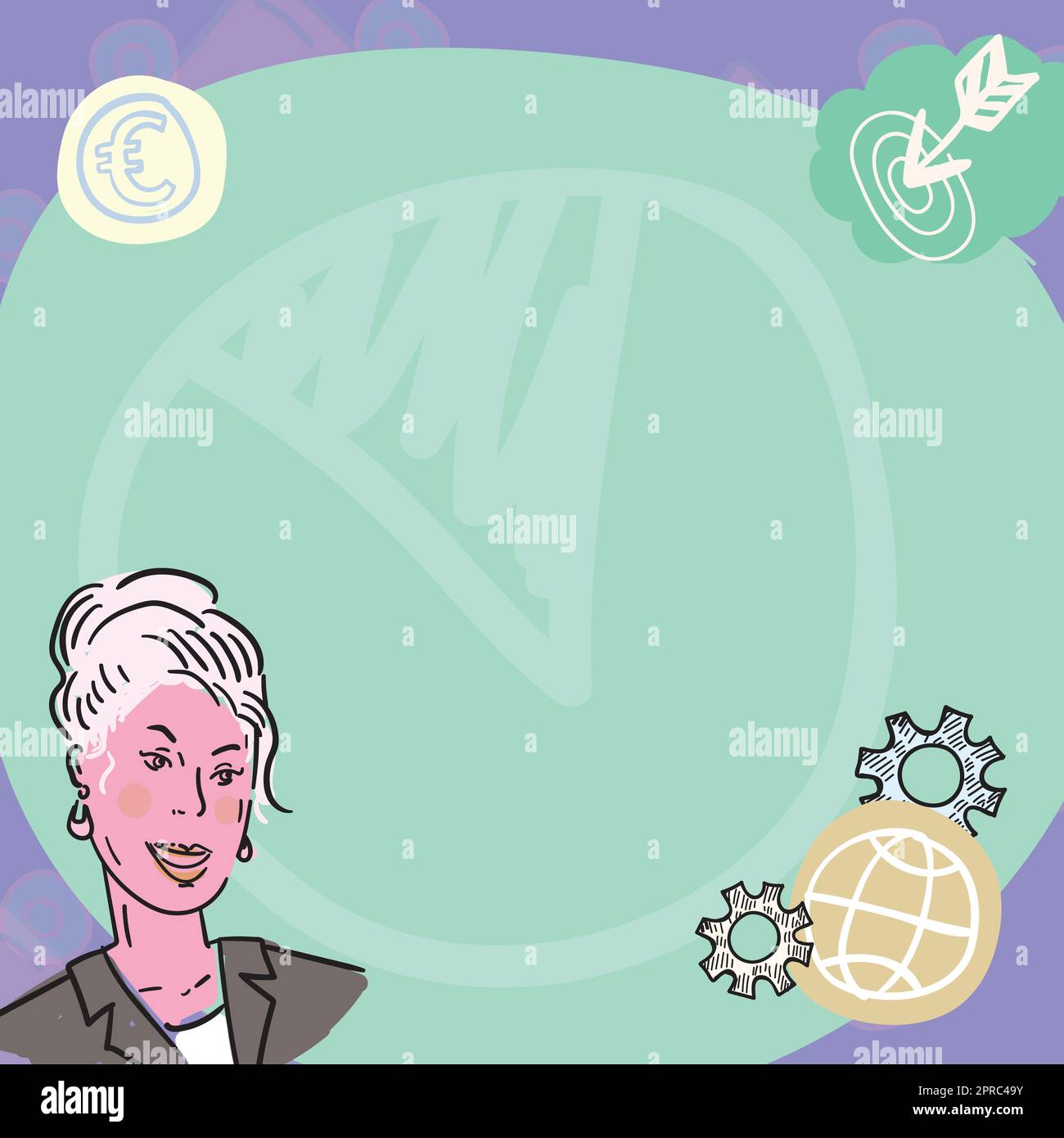 Business person looking at charts Stock Vector Images - Alamy