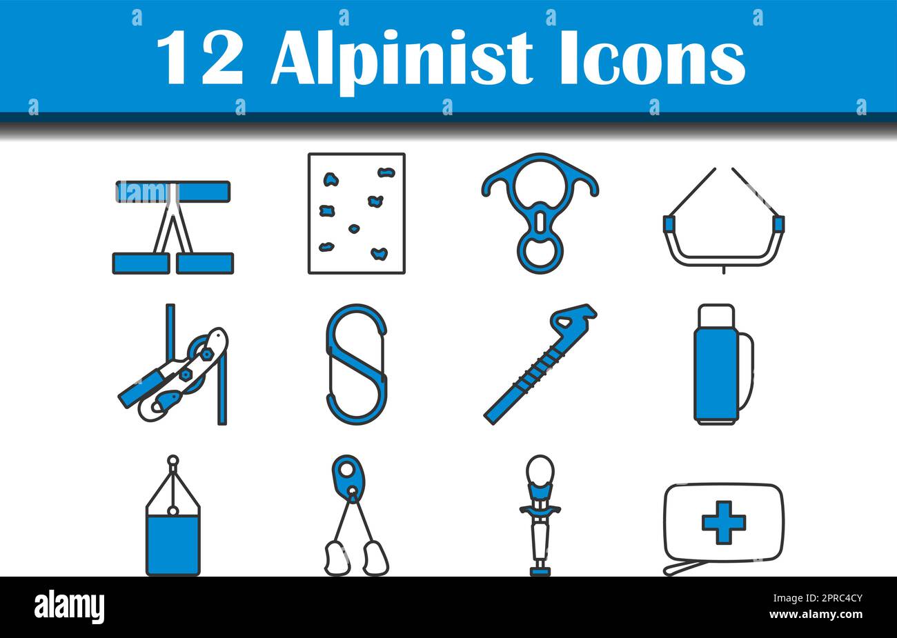 Alpinist Icon Set Stock Vector Image & Art - Alamy
