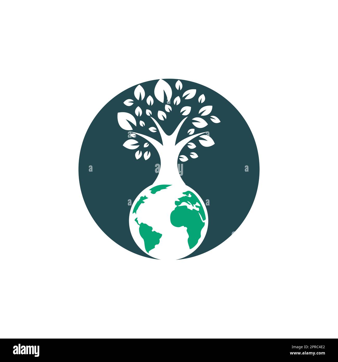 Globe tree vector logo design template. Planet and eco symbol or icon ...