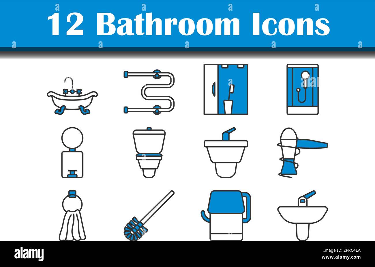 Bathroom Icon Set Stock Vector Image & Art - Alamy