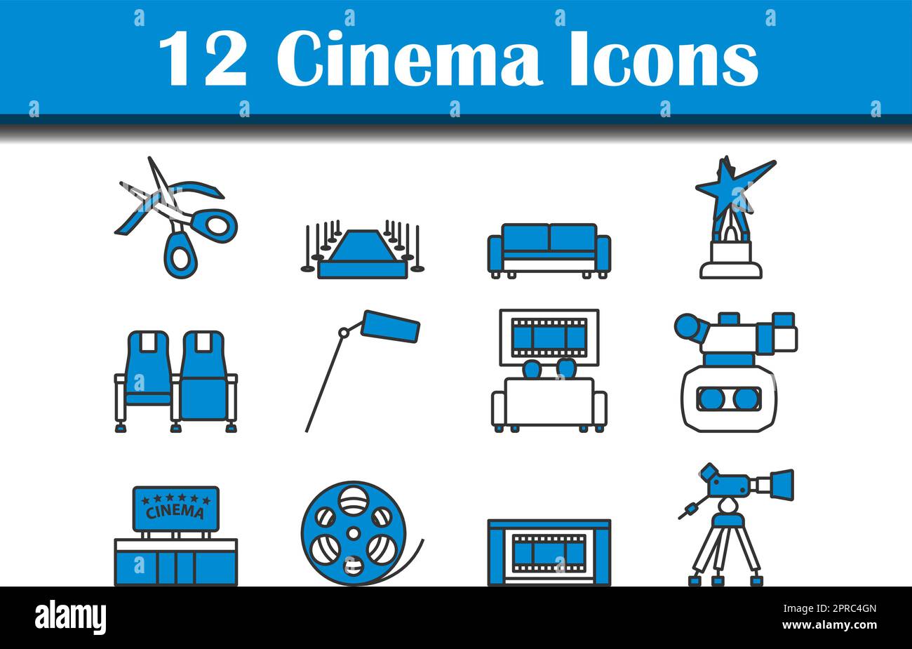 Cinema Icon Set Stock Vector Image & Art - Alamy