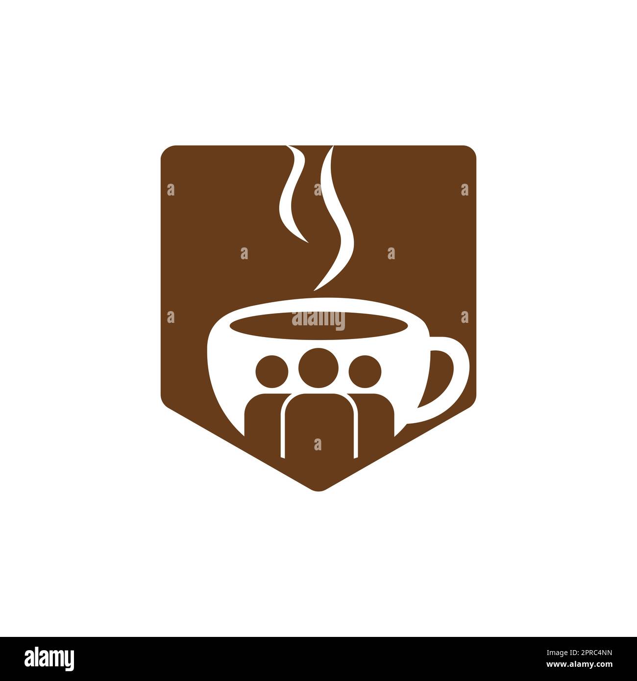 Coffee people vector logo design. Cafe or restaurant symbol Stock ...