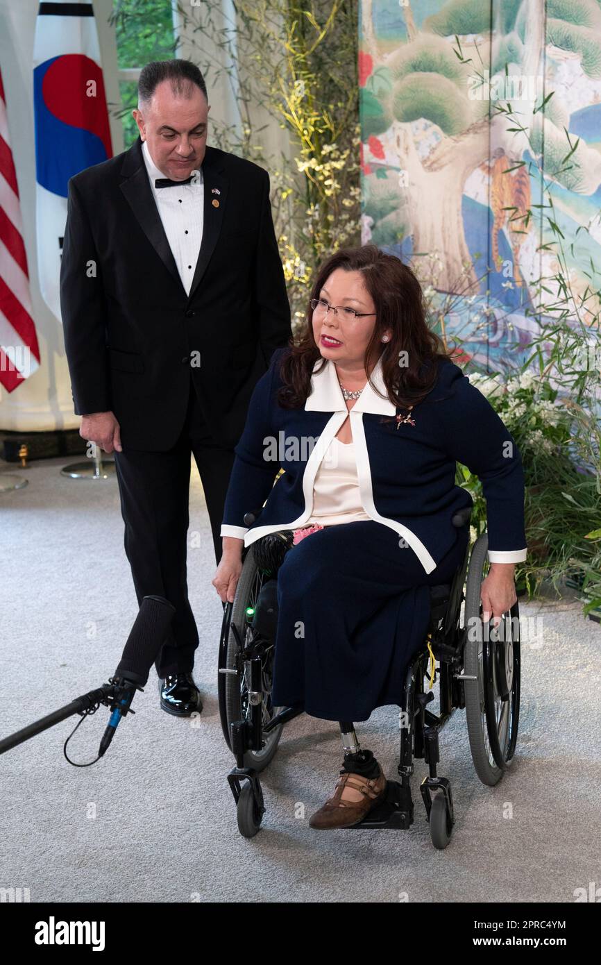 United States Senator Tammy Duckworth (Democrat of Illinois) and Mr ...