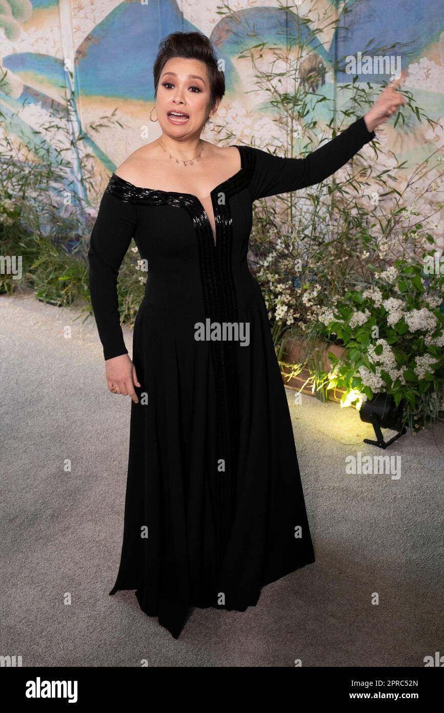 Entertainer Lea Salonga arrives for a dinner hosted by United States ...