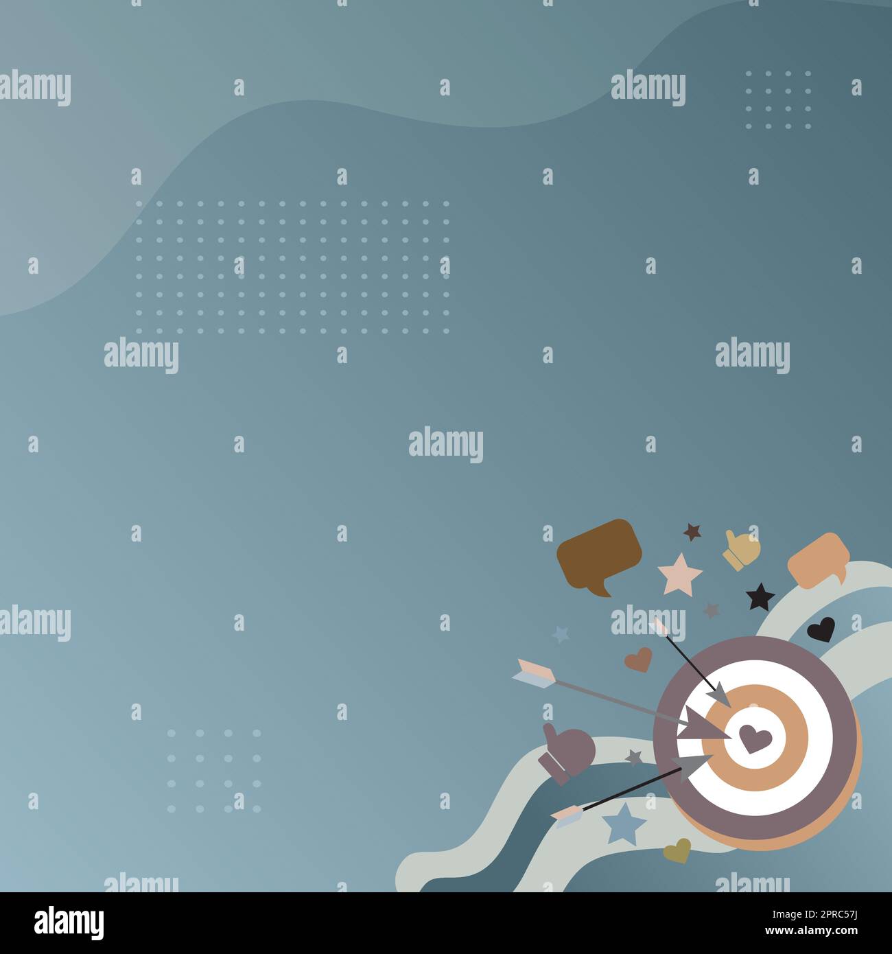 Presenting Message Hitting Target Concept, Abstract Announcing Goal ...