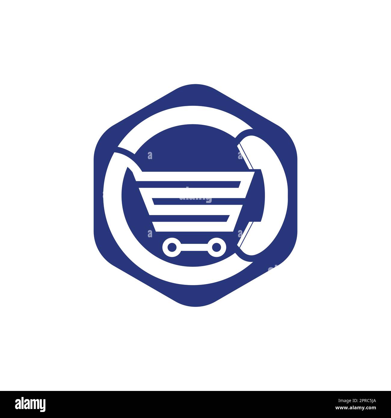 Shopping call vector logo design template illustration. Shopping cart ...