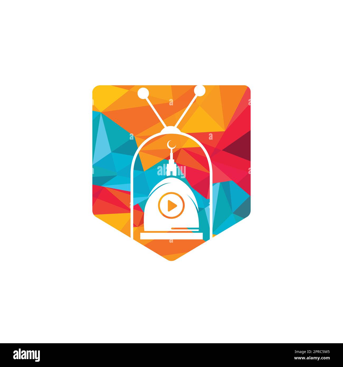 Muslim tv vector logo design template. Islamic media logo concept Stock ...