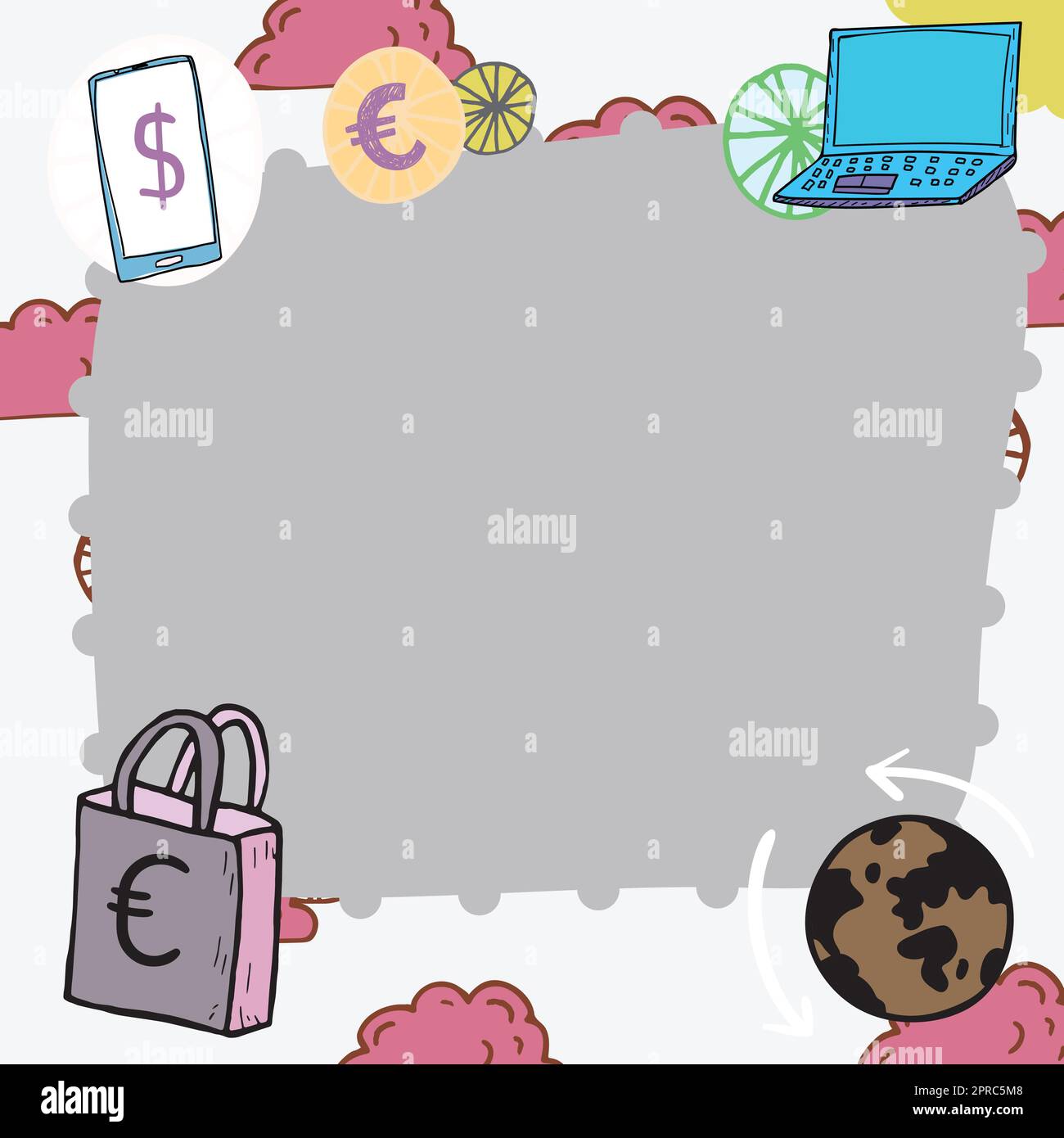 Important Message Presented In Frame With Lap Top, Mobile Phone, Earth ...