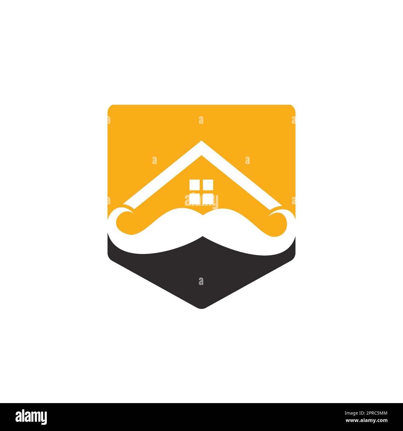 Mustache home vector logo design. Strong house logo design concept ...