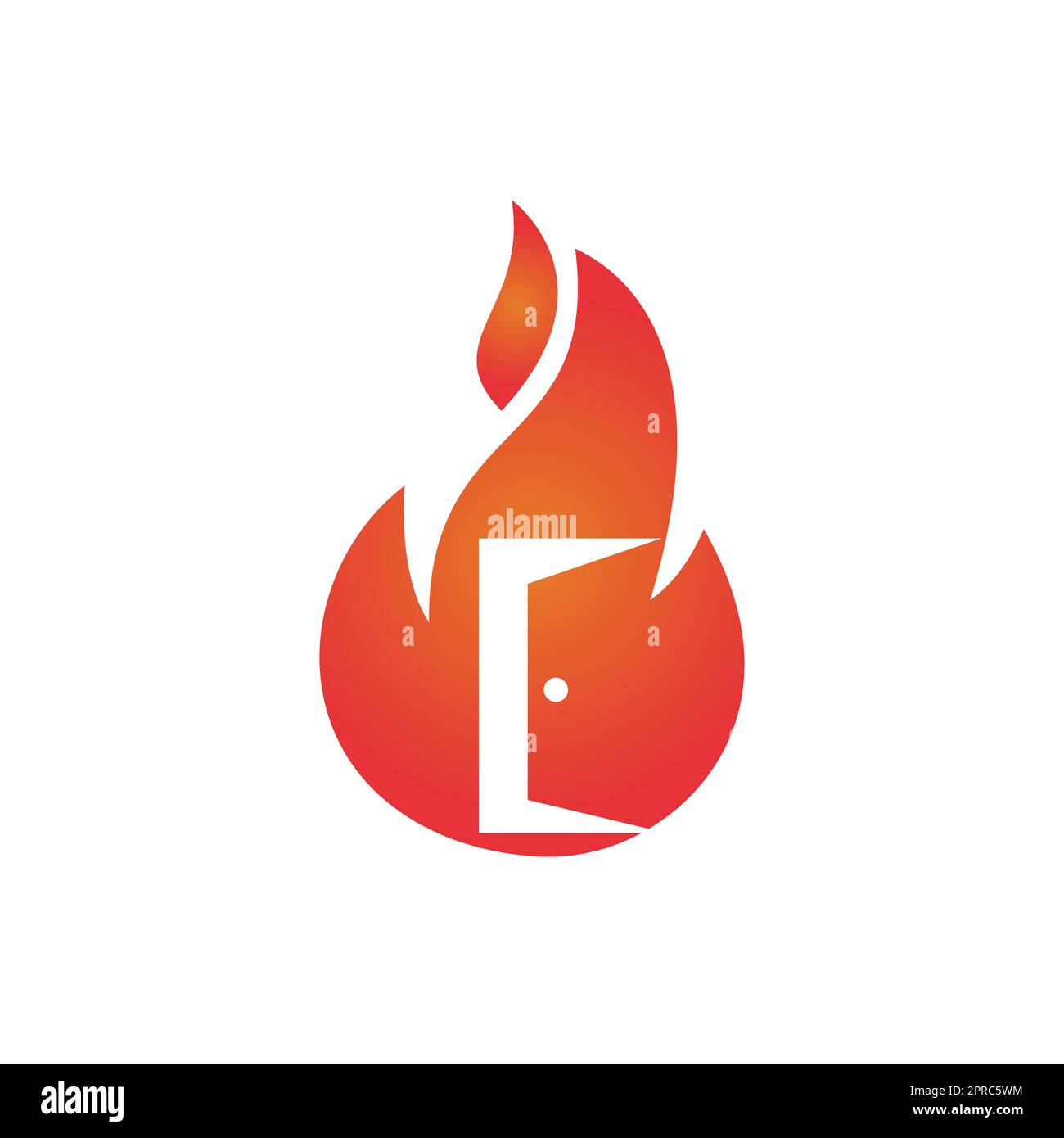 Fire door vector logo design template Stock Vector Image & Art - Alamy
