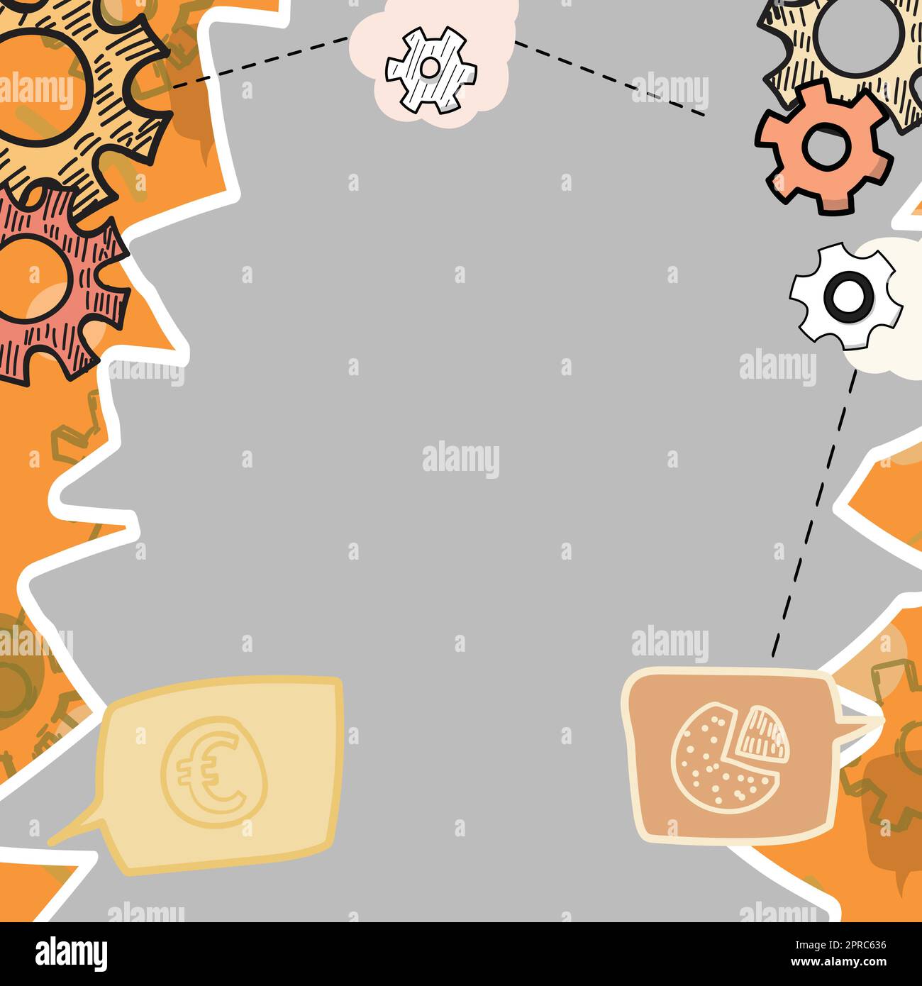 Illustration Of Mechanic Gears Connected To Each Other Performing Work ...