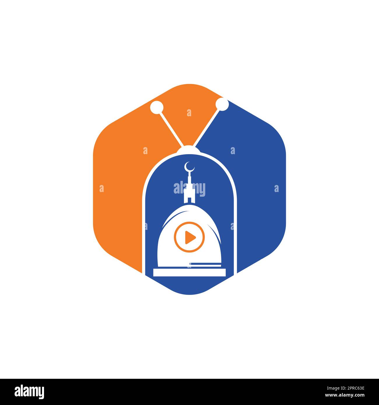 Muslim tv vector logo design template. Islamic media logo concept Stock ...