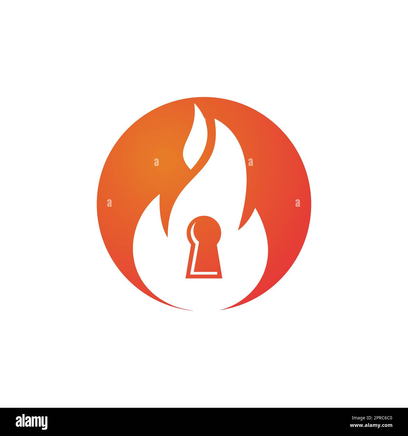 Fire padlock key logo design template. Fire flame key logo icon Stock ...