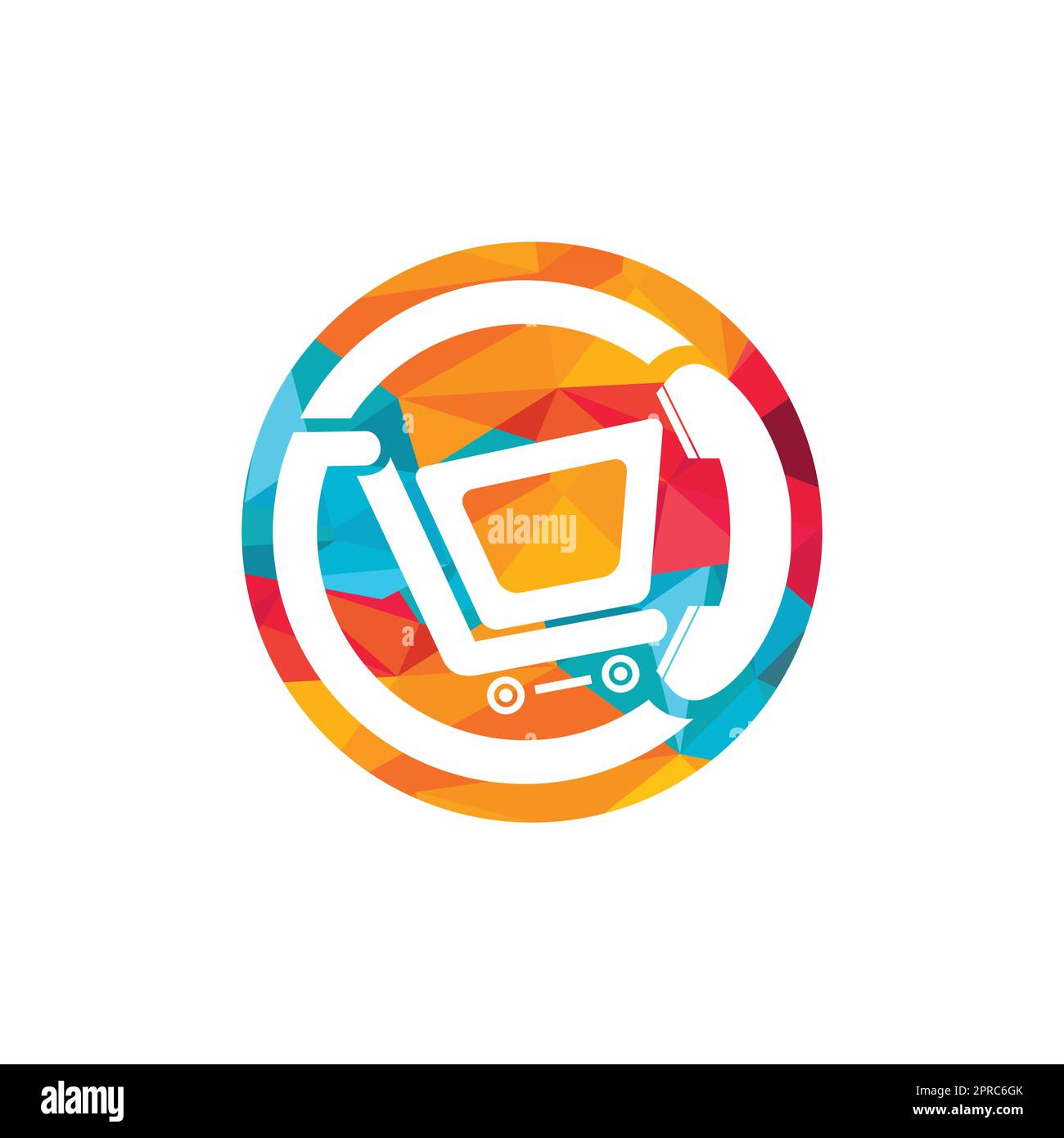 Shopping call vector logo design template illustration. Shopping cart ...
