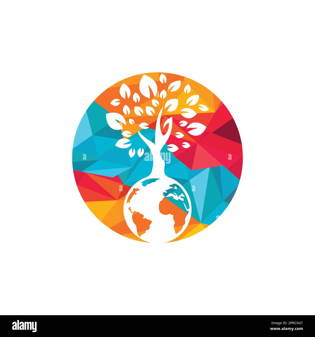 Globe tree vector logo design template. Planet and eco symbol or icon ...