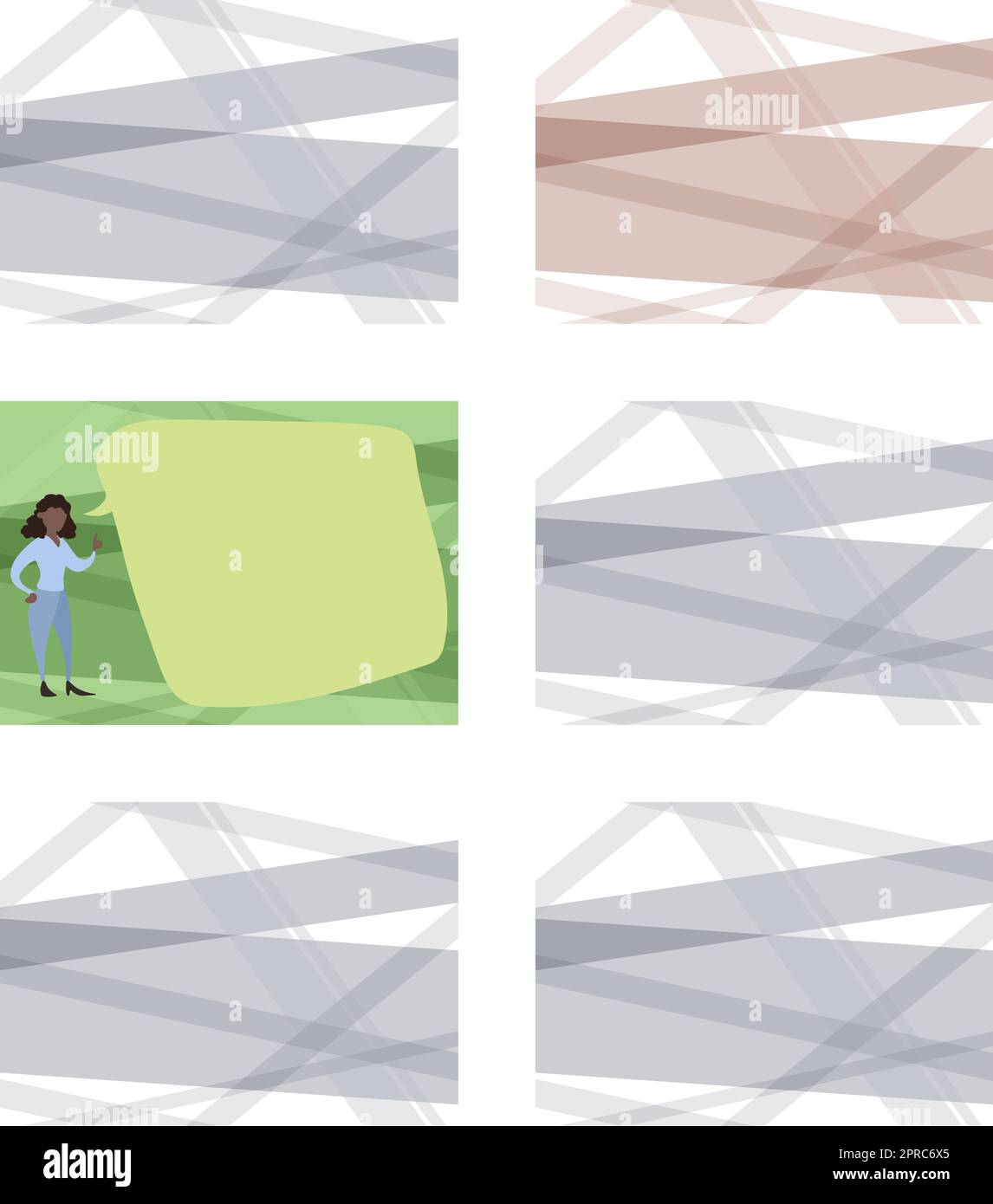 Illustration Of Woman Speaking In A Big Blank Chat Cloud Discussing New ...