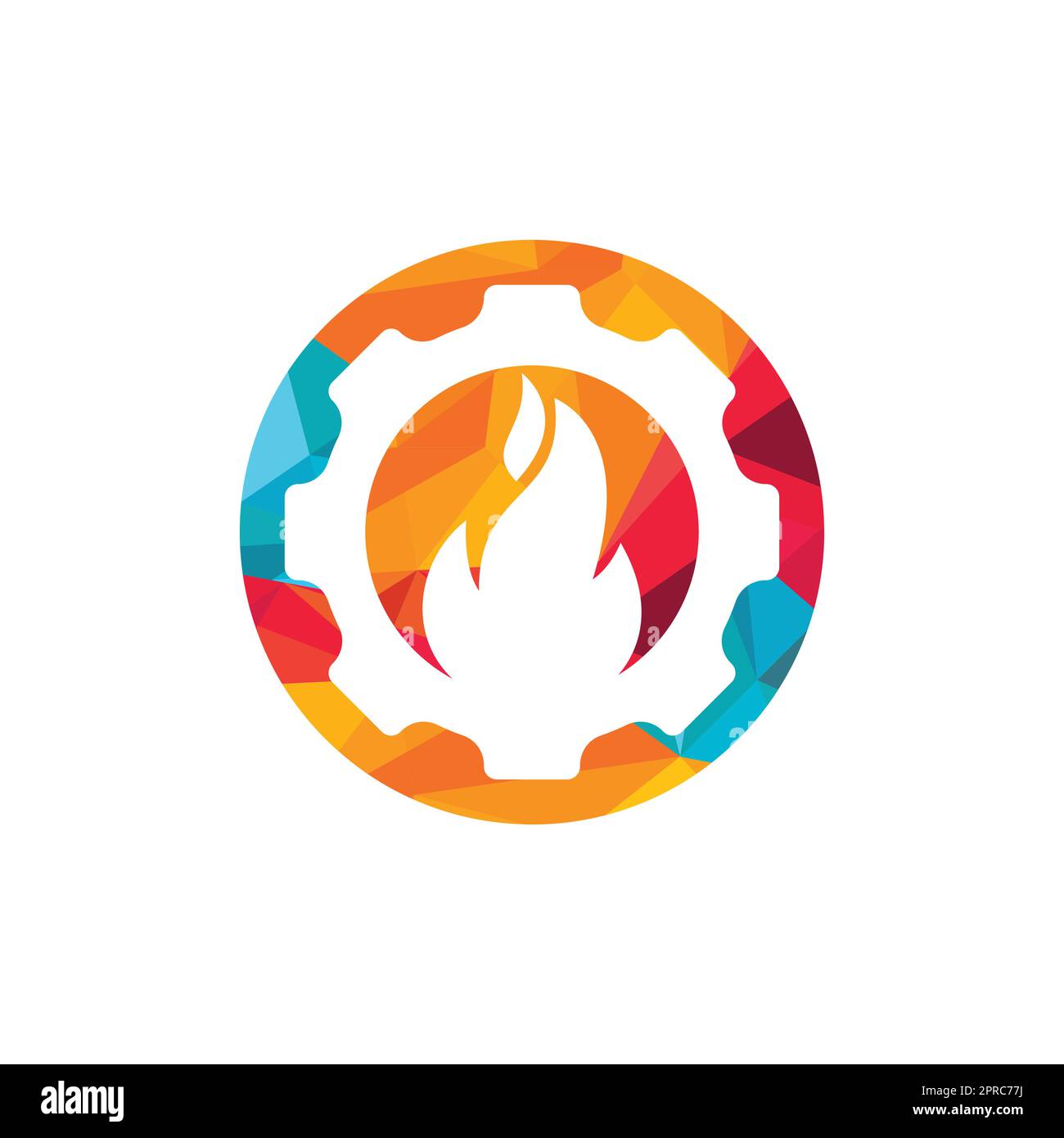 Gear and fire vector logo design template Stock Vector Image & Art - Alamy