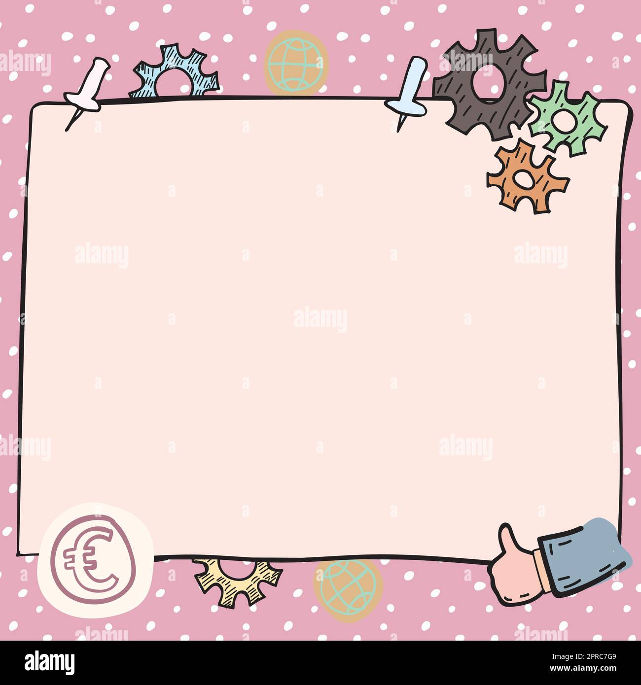 Pinned Presentation Board With Important Messages Written In. Crutial ...