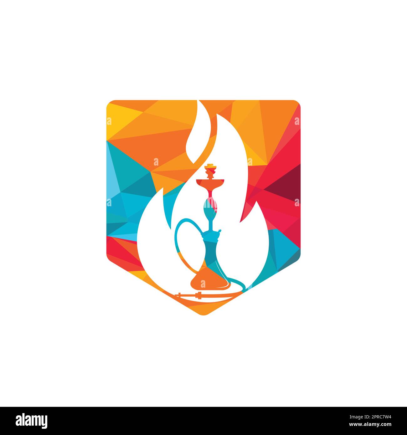 Hookah fire vector logo design. Arabian bar or house, shop vector design template Stock Vector ...