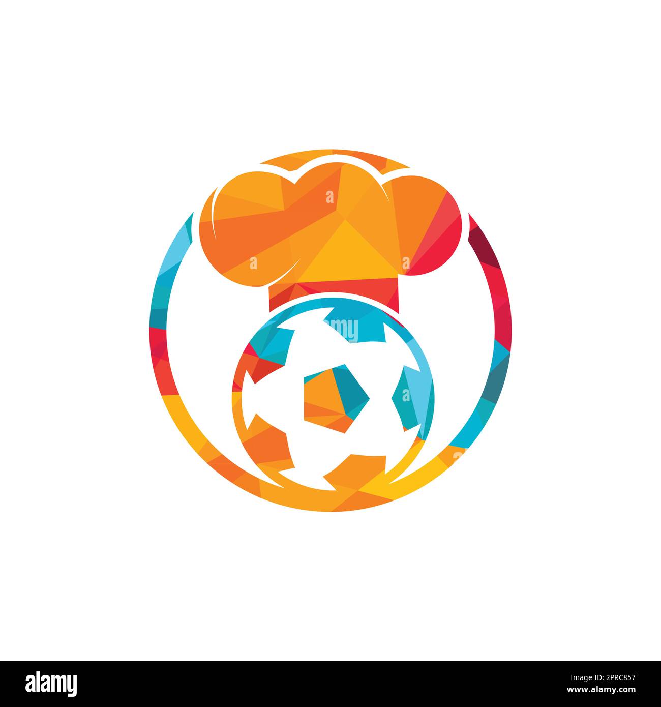Soccer chef vector logo design. Soccer ball and chef hat icon design ...