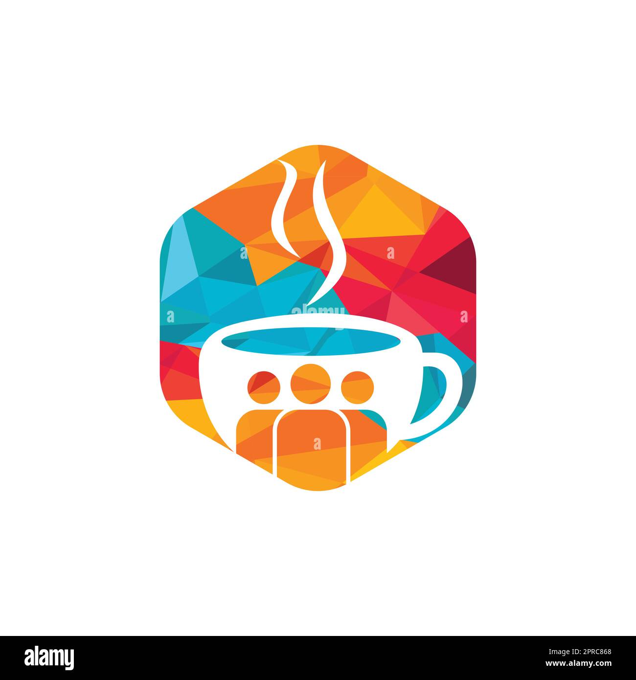 Coffee people vector logo design. Cafe or restaurant symbol Stock ...