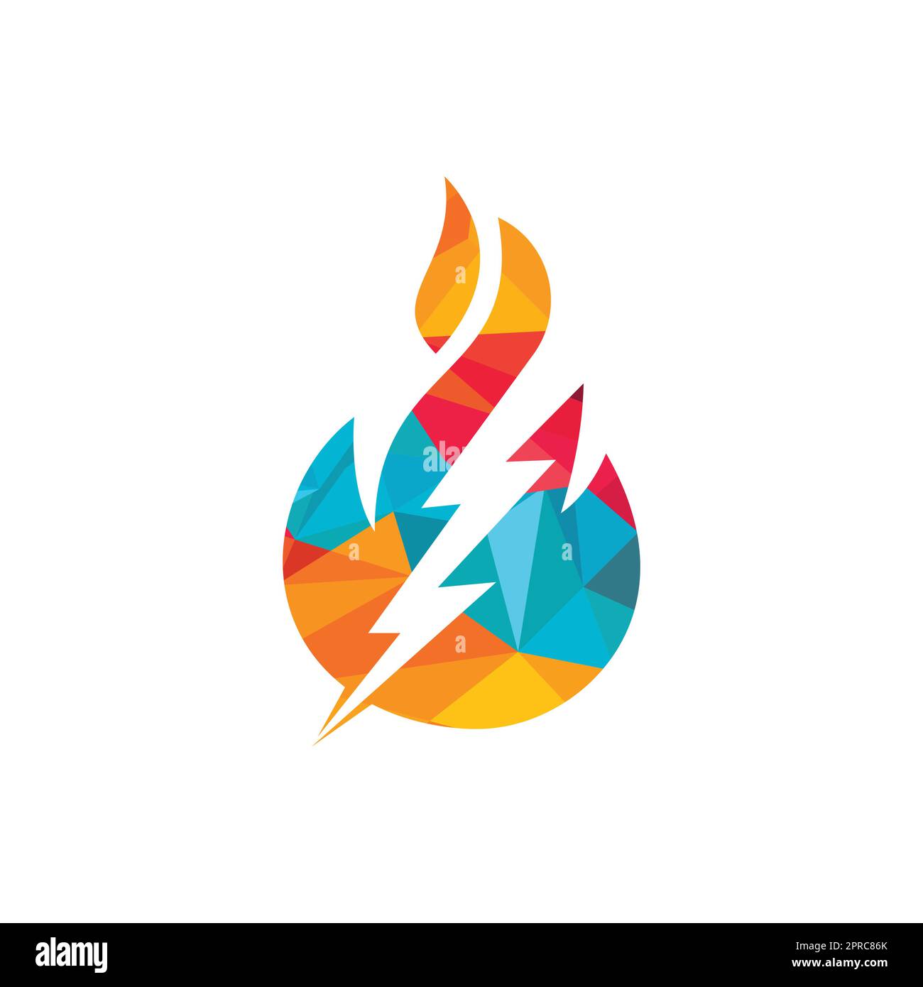 Lightning fire vector logo design template. Fire energy and voltage ...