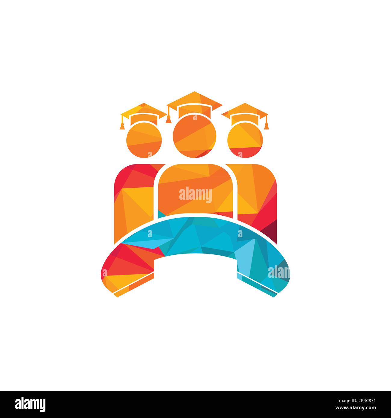 Student Call vector logo design template. Students and handset icon ...