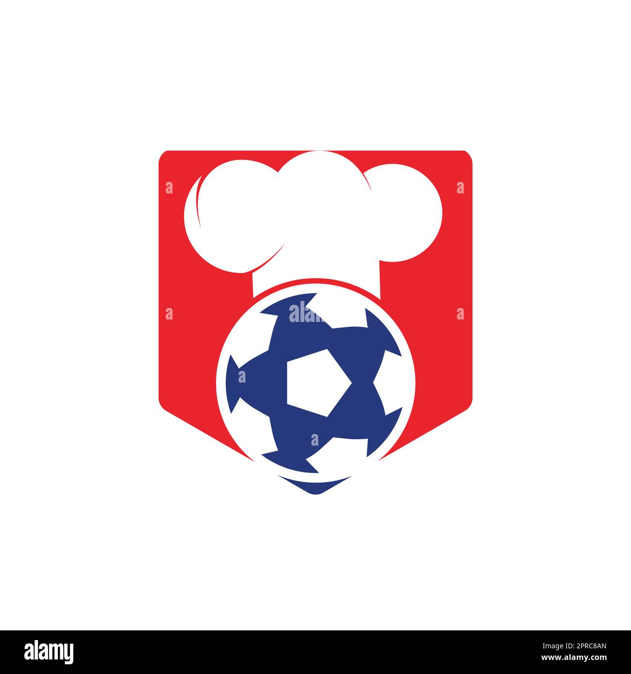 Soccer chef vector logo design. Soccer ball and chef hat icon design ...