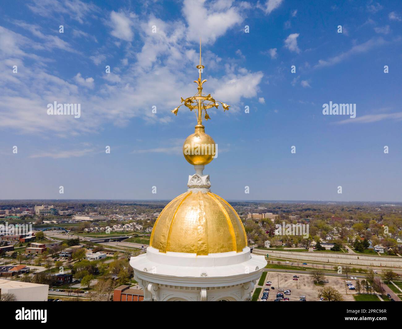 Aerial photograph of the State Capitol Complex, Des Moines,Iowa, USA on ...