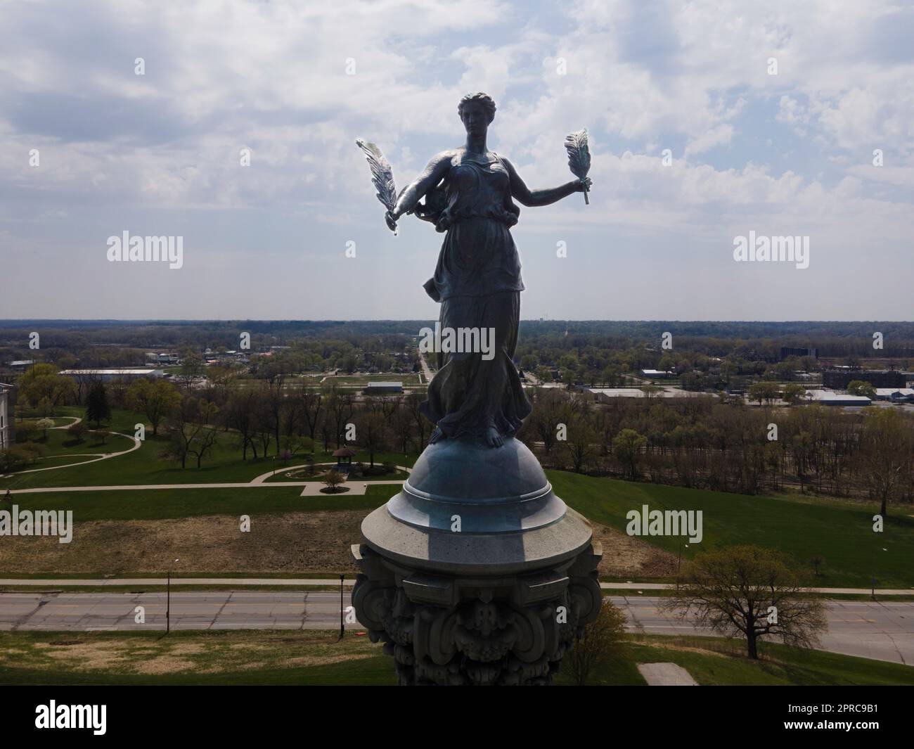 Aerial photograph of the State Capitol Complex, Des Moines,Iowa, USA on ...