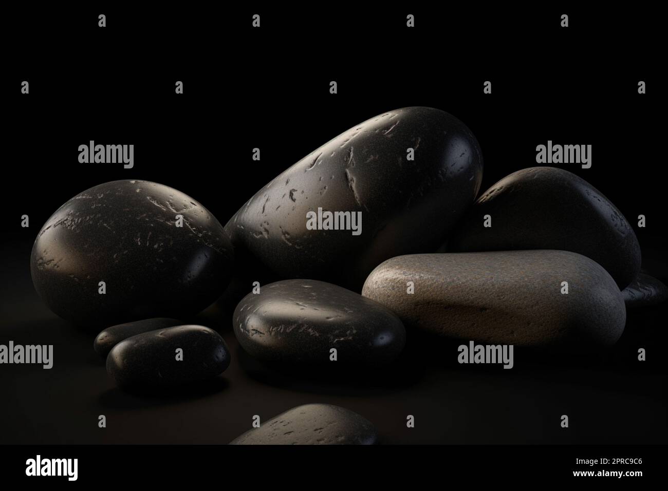stones on black background Stock Photo - Alamy