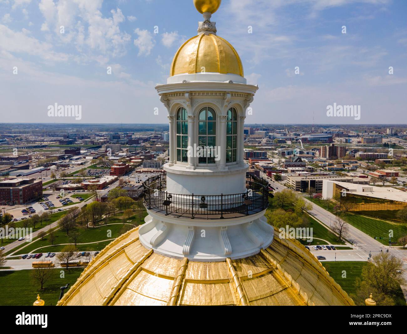 Aerial photograph of the State Capitol Complex, Des Moines,Iowa, USA on ...