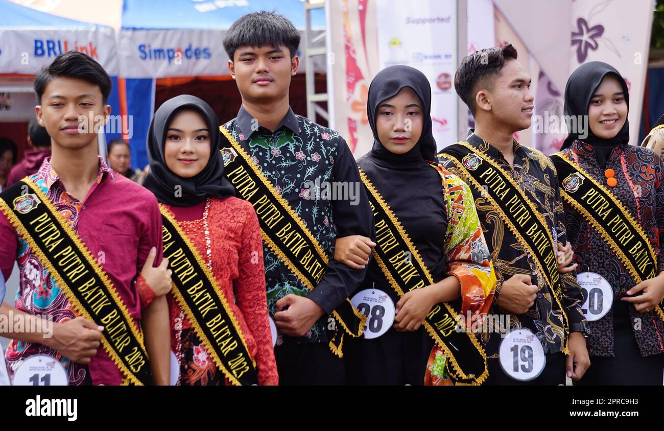 Batik clothing ambassadors with batik clothing Stock Photo - Alamy