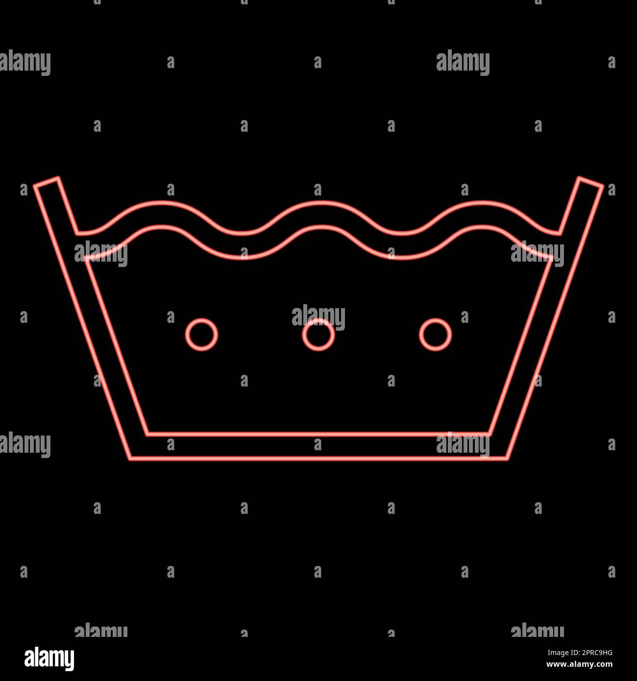 Wash in hot water label Stock Vector Images - Alamy