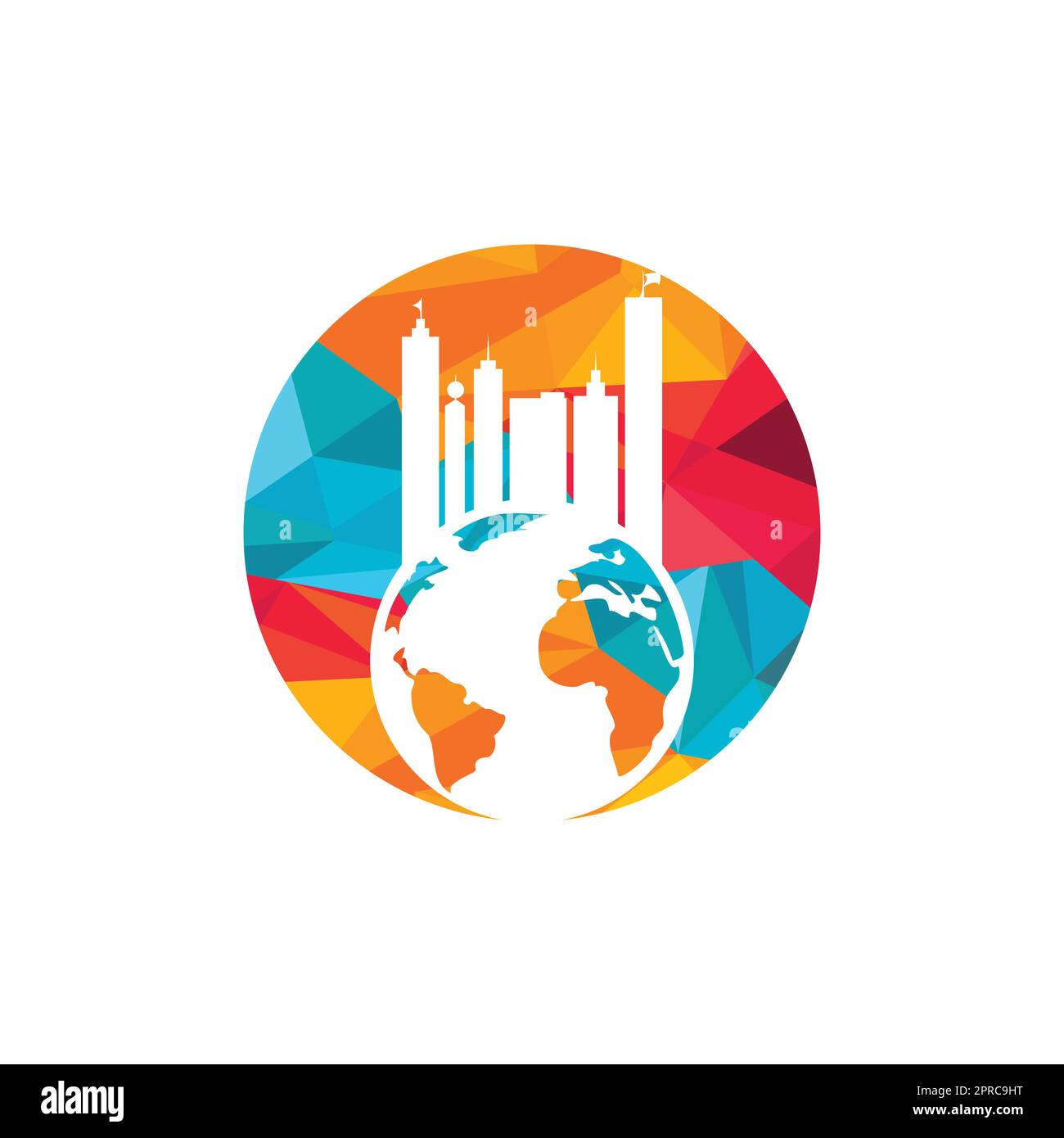Globe city vector logo design concept. Globe and building logo design ...