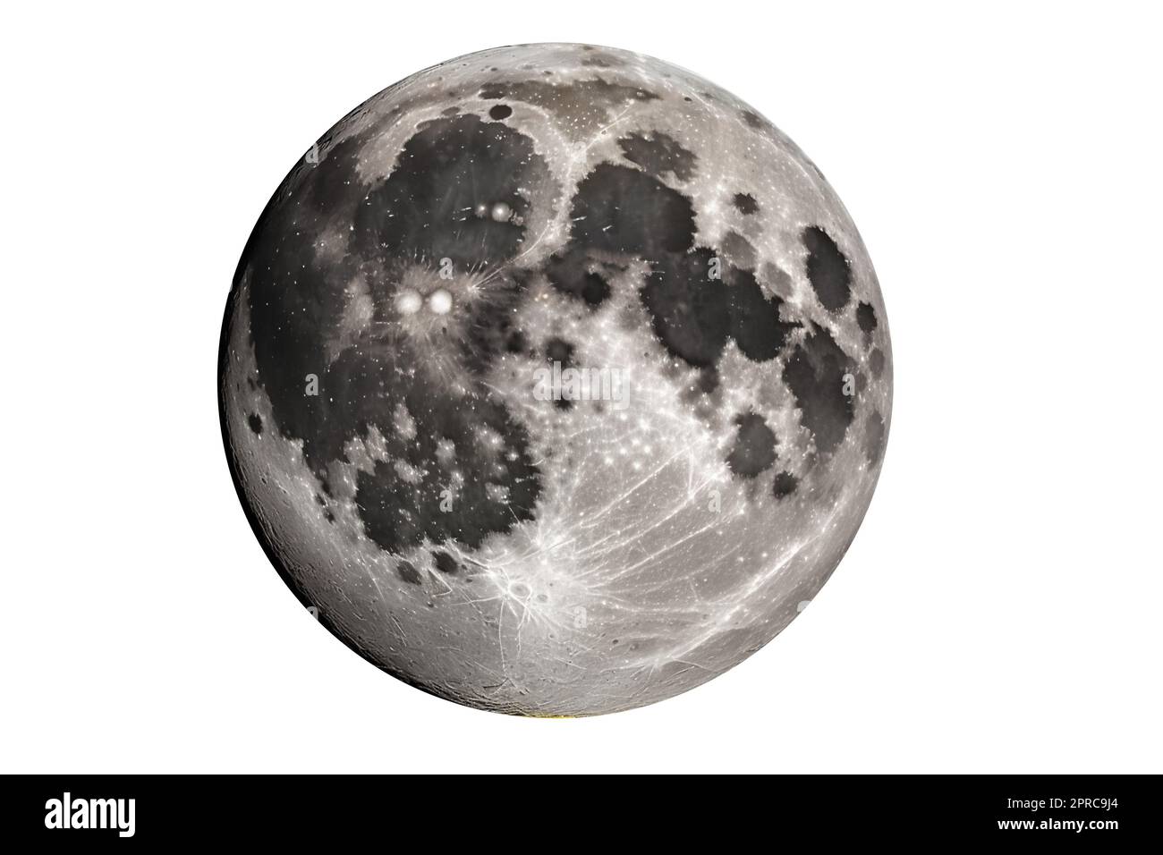 Moon isolated on white background Stock Photo - Alamy