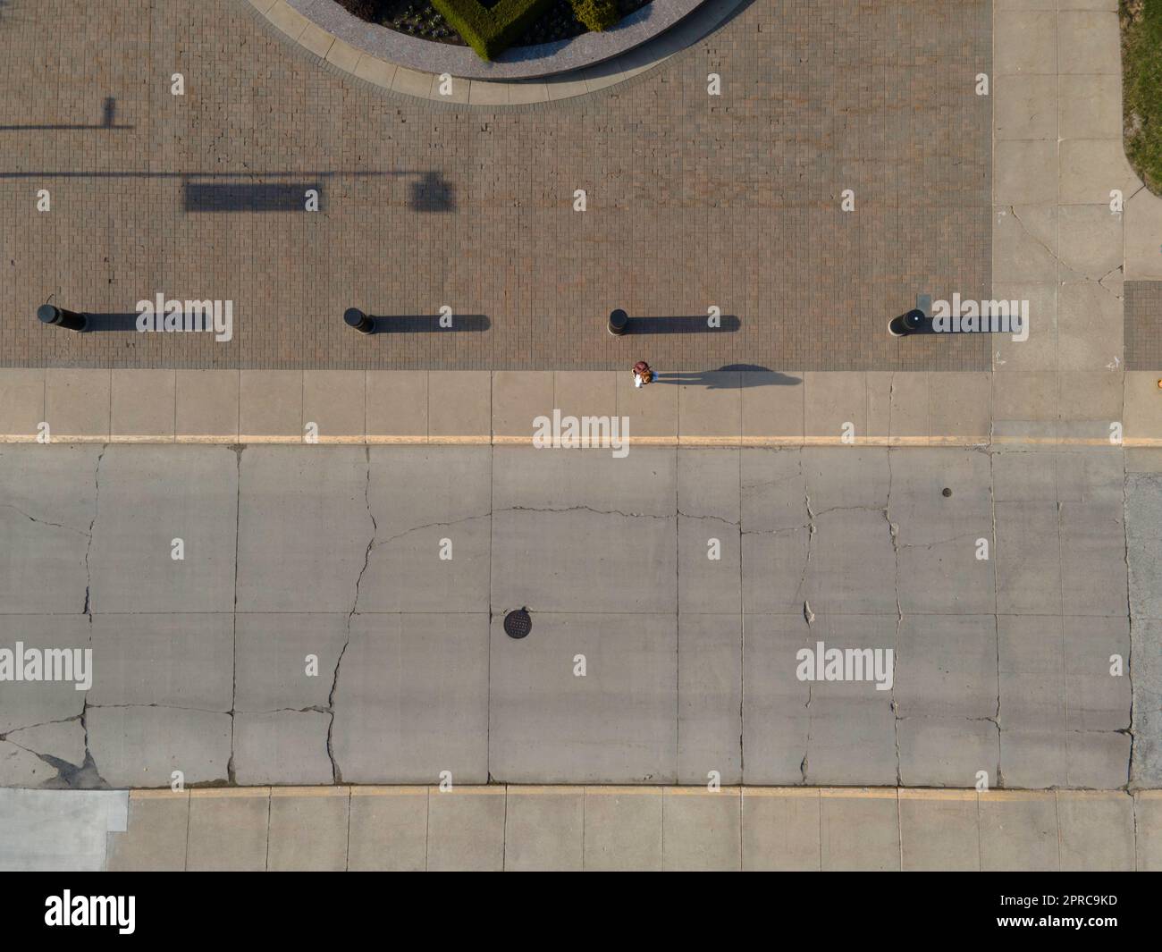 Aerial photograph of Drake University on a beautiful spring evening ...