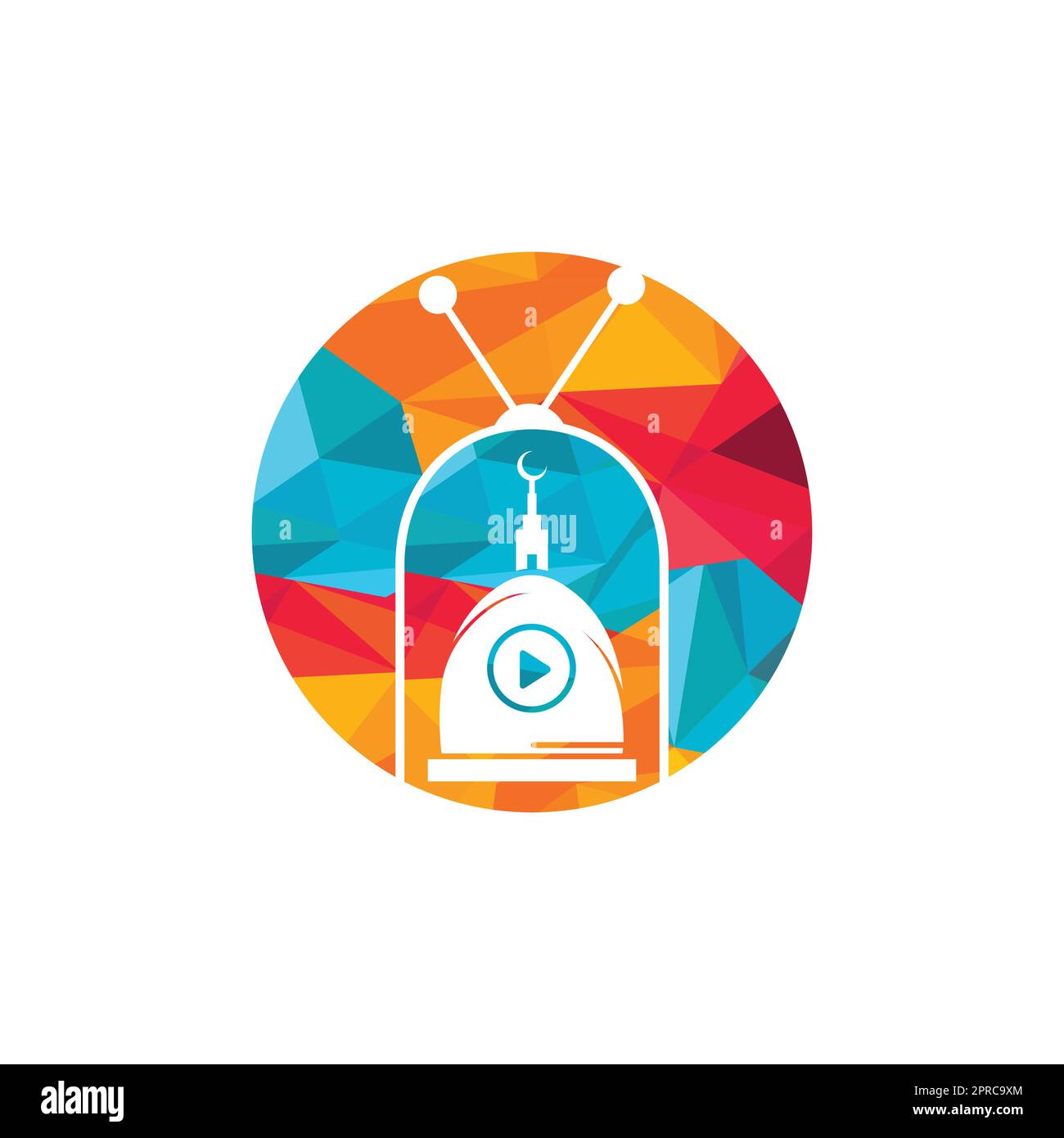 Muslim tv vector logo design template. Islamic media logo concept Stock ...