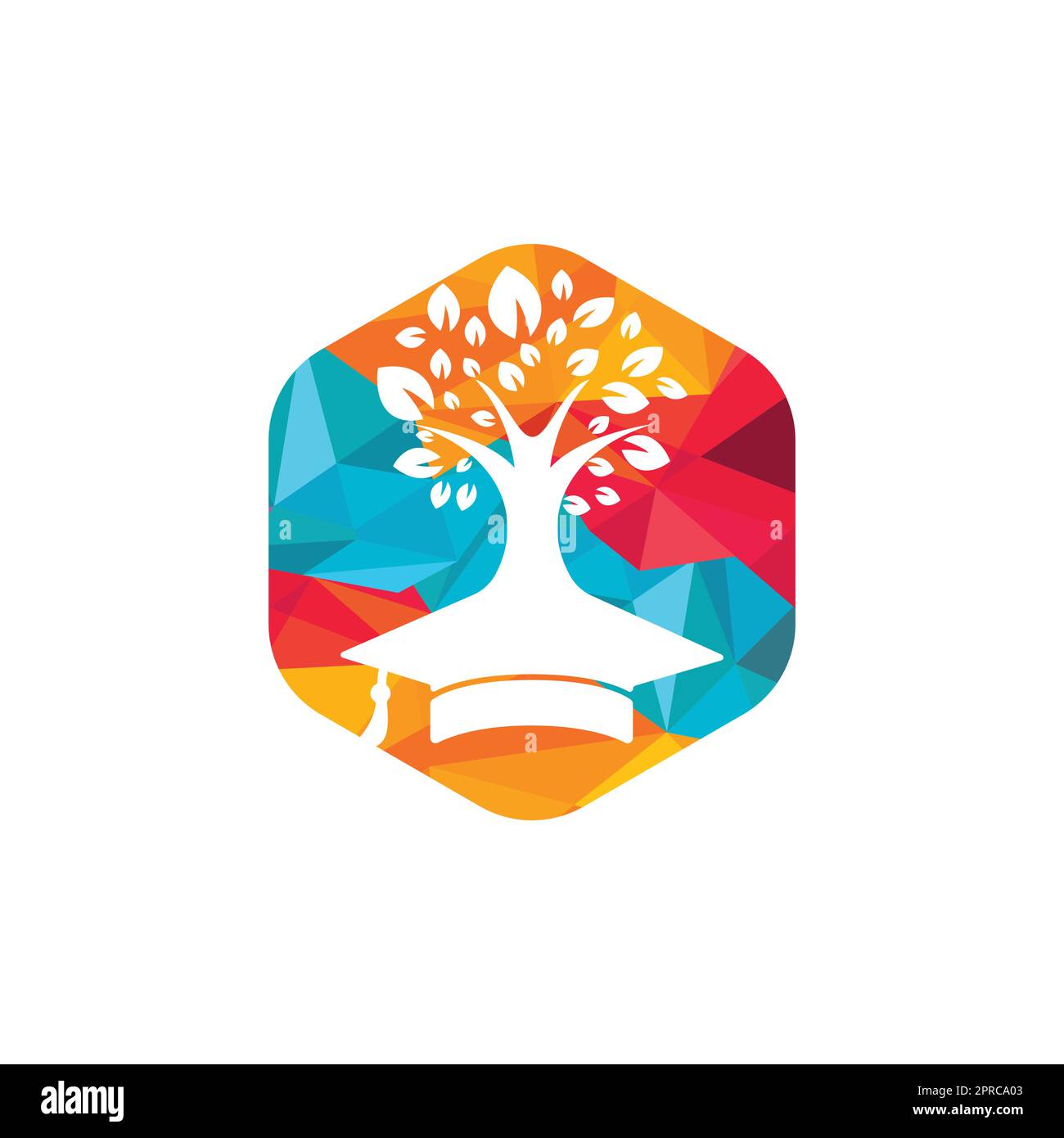 Creative modern nature Education logo design. Graduation cap and tree ...