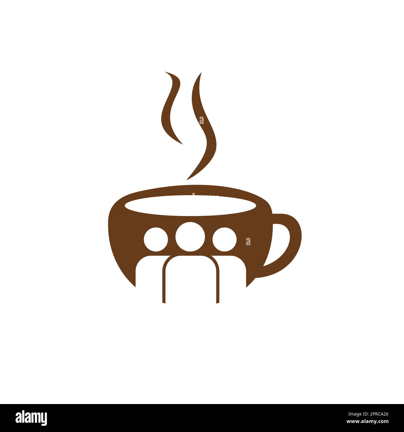Coffee people vector logo design. Cafe or restaurant symbol Stock ...