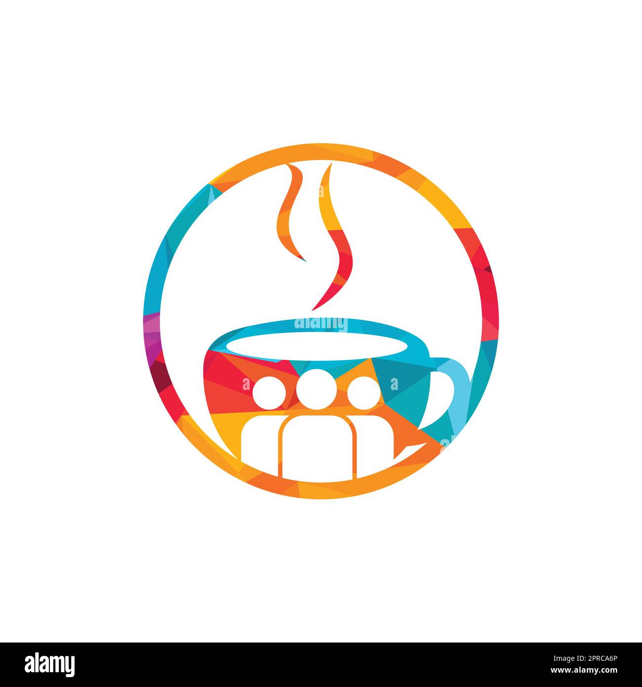 Coffee people vector logo design. Cafe or restaurant symbol Stock ...