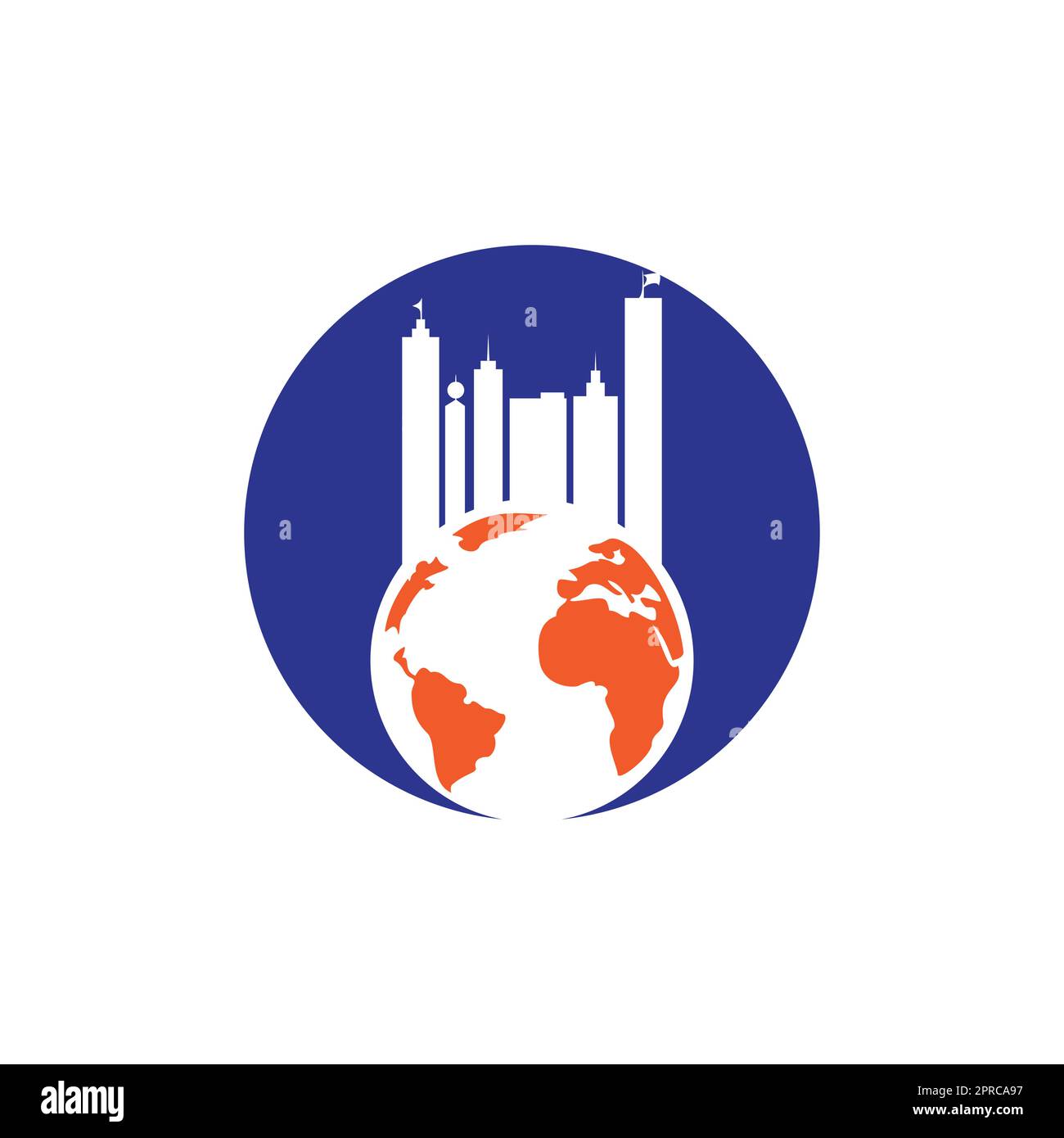 Globe city vector logo design concept. Globe and building logo design ...