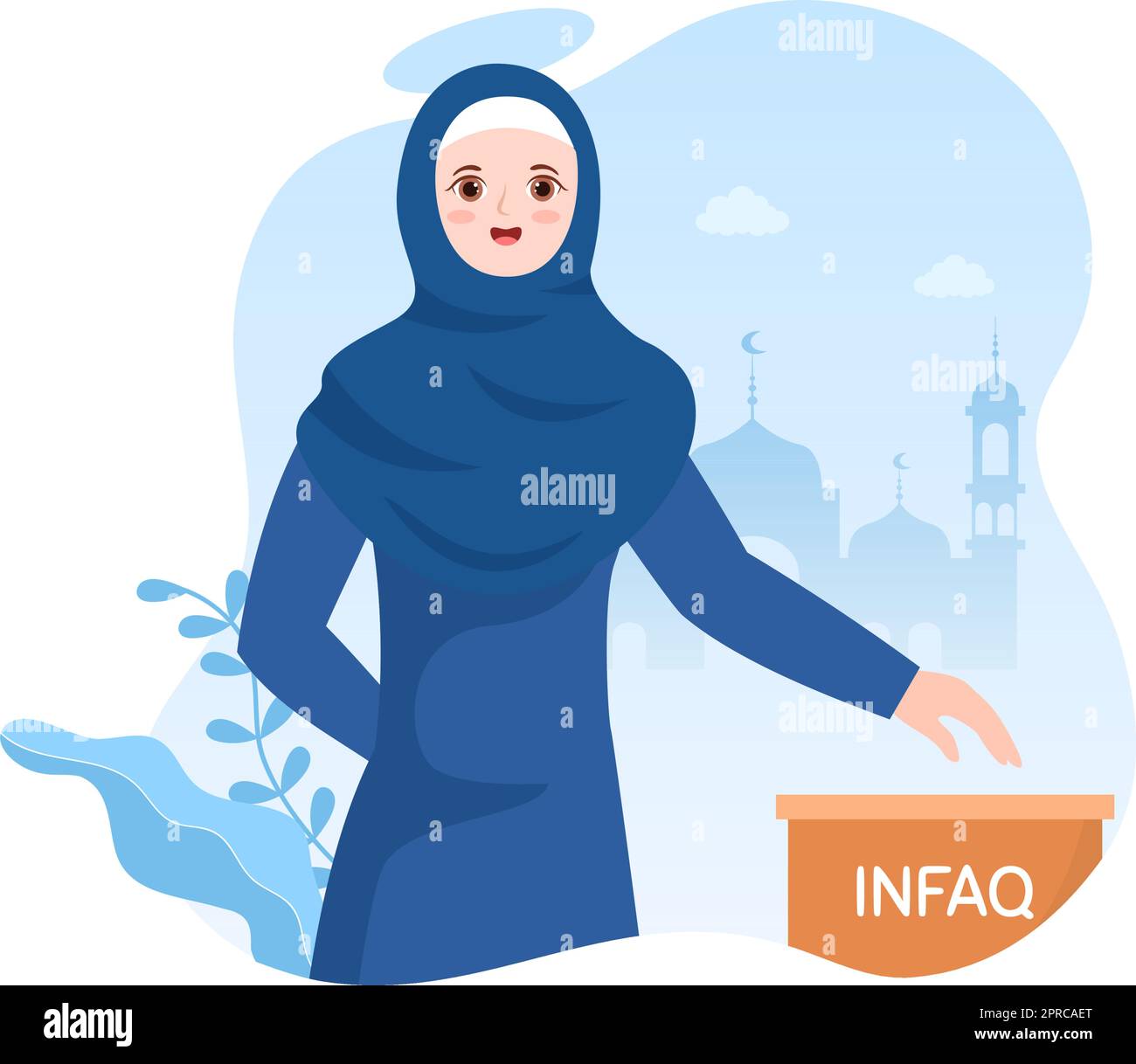 Muslim People Giving Alms, Zakat or Infaq Donation to a Person Who Need ...