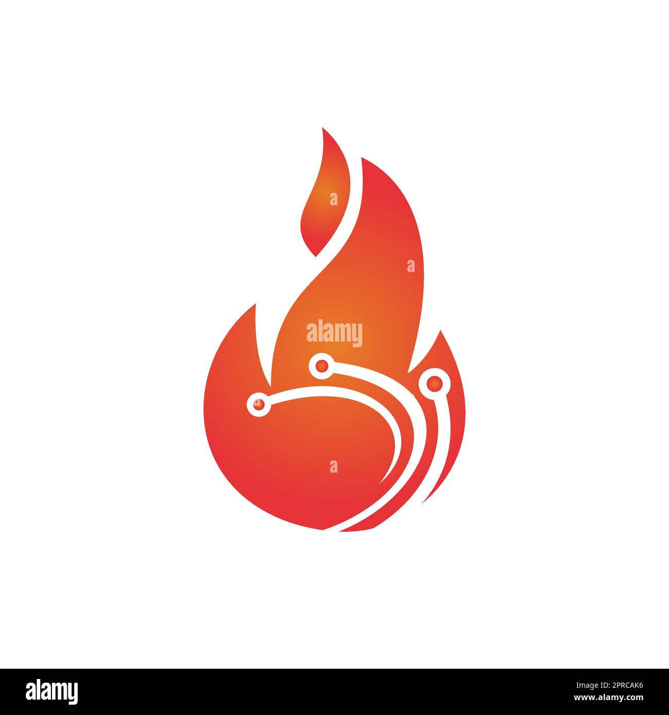 Hot Technology vector logo design. Fire and technology logo concept ...