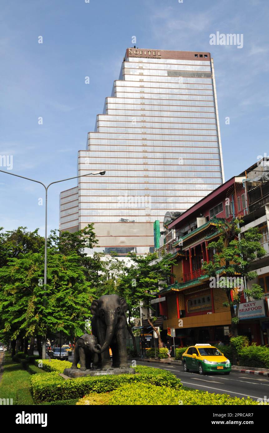 Silom Road in Bangkok, Thailand Stock Photo - Alamy