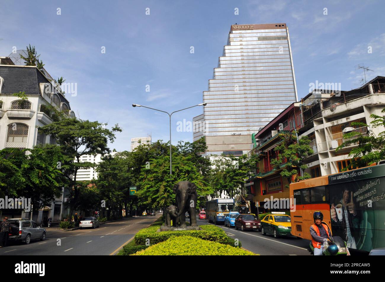 Silom Road in Bangkok, Thailand Stock Photo - Alamy